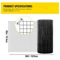 1"x1" Mesh 16 Gauge Vinyl Coated Hardware Cloth, 36"x50' Roll with ...