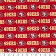 San Francisco 49ers 58" 100% Cotton Logo Sports Sewing & Craft Fabric ...