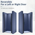 Sunny Shower Semi Frameless Hinged Pivot Swing Shower Door 36 In W X