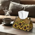 ZUXONGSY Sunflower Butterfly Tissue Box Cover Wood Decorative Tissue ...