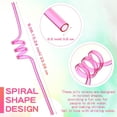 Triani 40Pcs Twisty Reusable Plastic Straws Twisty Straws Colorful ...