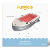 Funsicle Big Jaws Inflatable Shark Swimming Pool, Rectangular, Age 3 ...