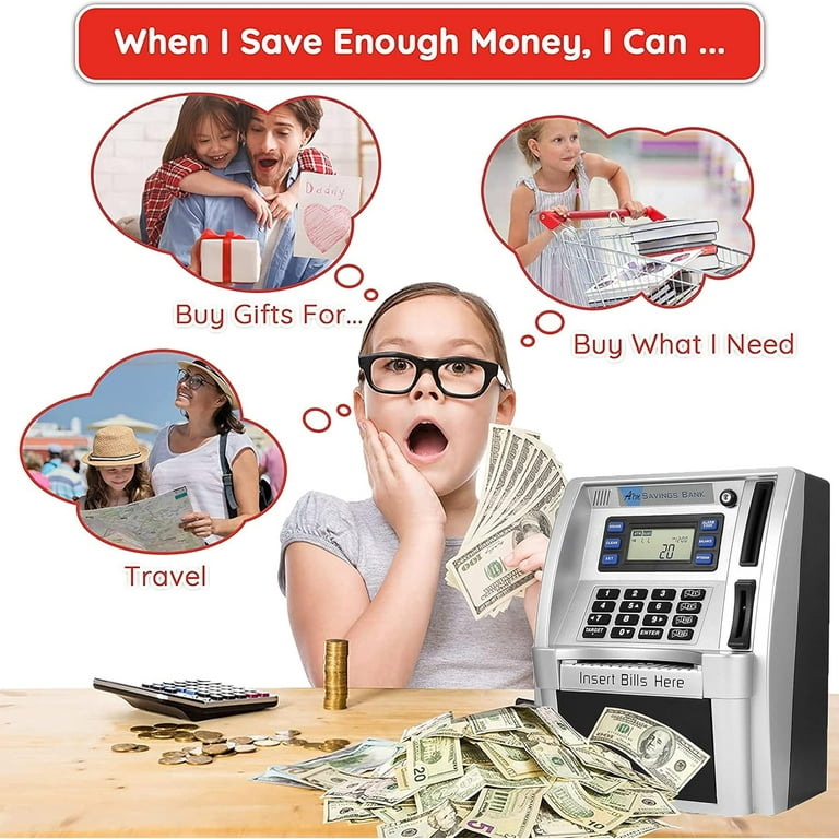 Digital Money Bank 2024 Upgraded ATM Piggy Bank For Kids - Digital ...