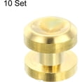 10Sets Brass Chicago Screw Fasteners, 5mm Concave Screw Back Binding ...