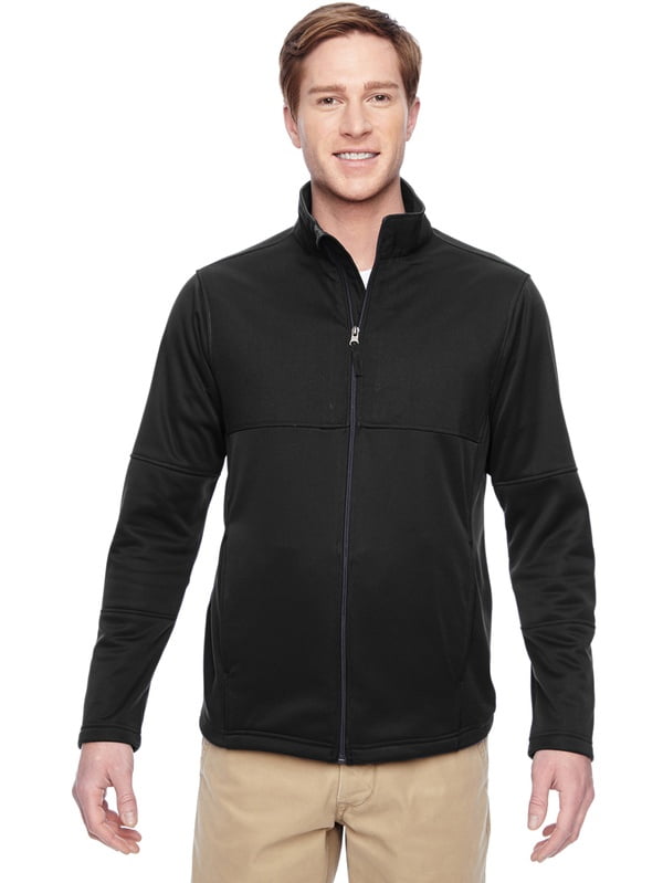 Harriton M745 Mens Performance Full Zip Fleece Jacket - Black - 3X ...