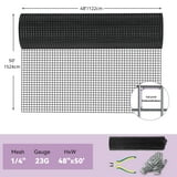 Dextrus Hardware Cloth 48inch x 50ft Galvanized Wire Mesh, 1/4 inch 23 ...