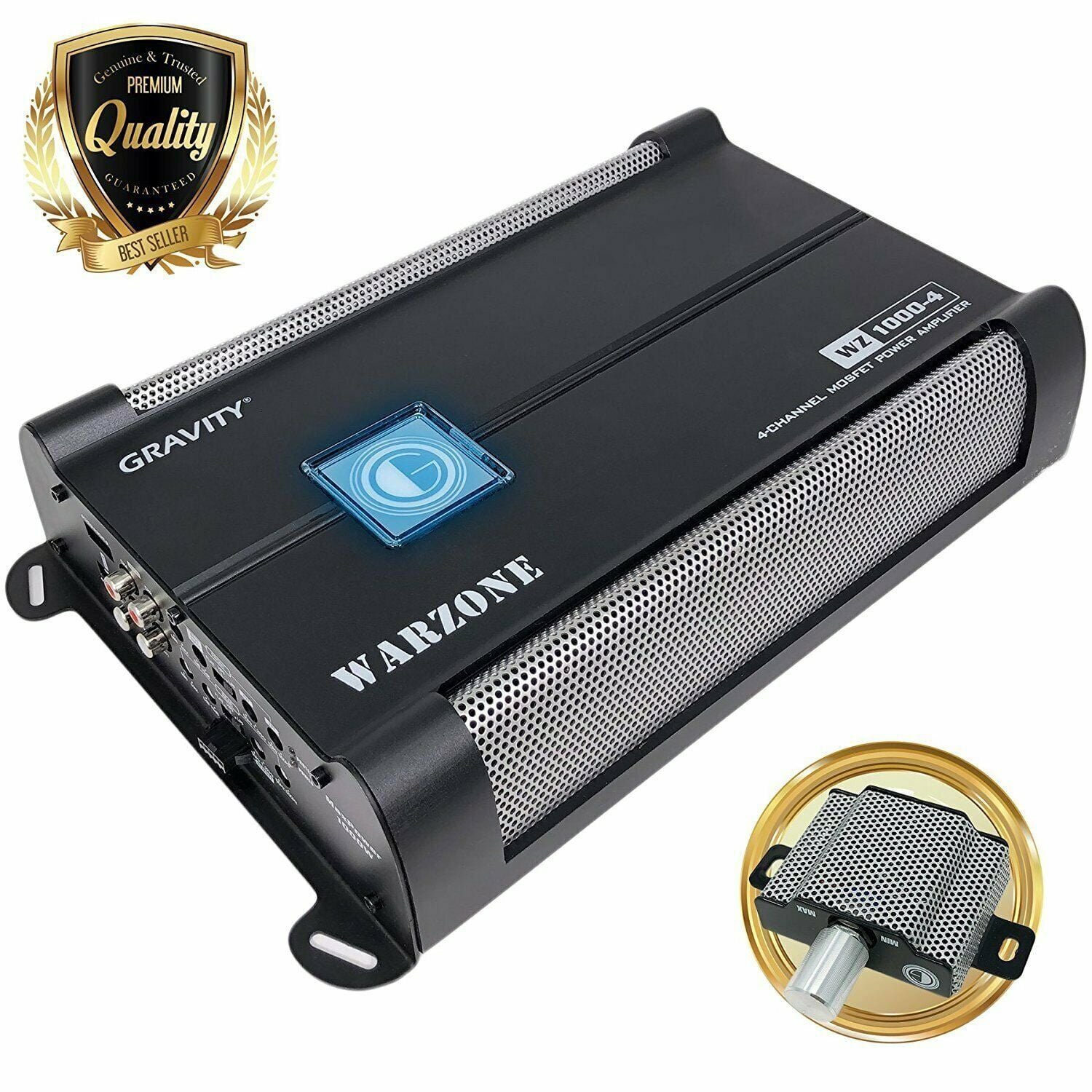 Gravity 1000W 4 Channels 2/4 OHM Car Audio Competition Amplifier Bundle ...