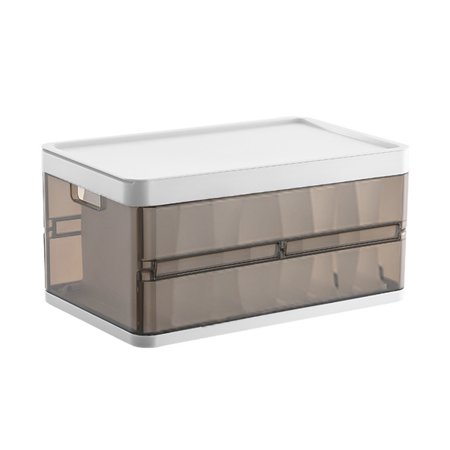 Cheers Storage Box Lidded Adjustable Translucent Daily Use Large ...