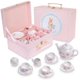 Jewelkeeper Porcelain Tea Set for Little Girls, Floral Design, 13 ...