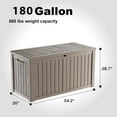 150 Gallon Resin Deck Box, Waterproof Lockable Patio Outdoor Storage ...