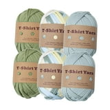 GUOOL Knitting Yarn, 6 Rolls Polyester Spaghetti Yarn, T-Shirt Yarn for ...