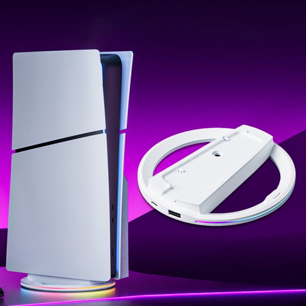 Para PS5 Slim consola de juegos Base RGB para PS5 Slim Disc y versión ...