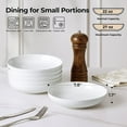7.8'' Pasta Bowls for Small Portions, 22 Ounce White Salad Bowls Set of ...