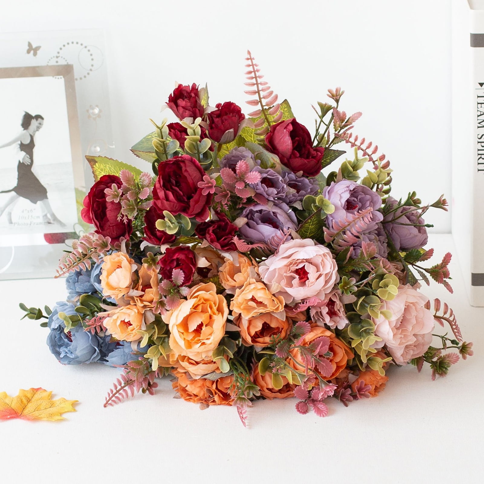 Hesroicy Exquisite Fake Peony Flower Vivid Beautiful DIY Fresh-keeping ...