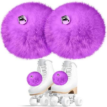 Tatum88 2 Pieces Roller Skate Pom Poms with Bells for Women Girls ...