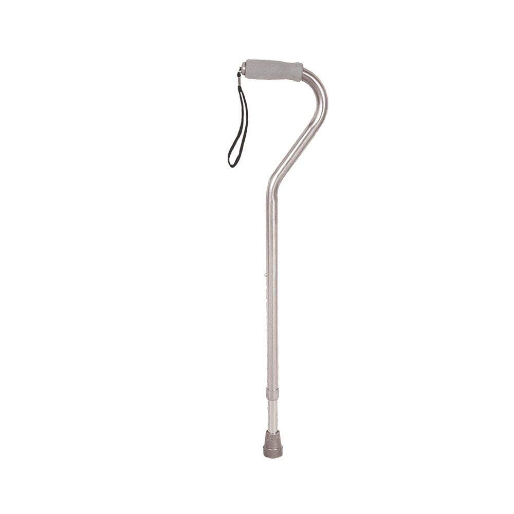 Offset handle adjustable aluminum cane, silver, 6 ea - Walmart.com
