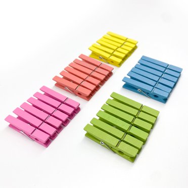 Mini Spring Clothespins, Bright Hues - 250 per pack, 6 packs - Walmart.com