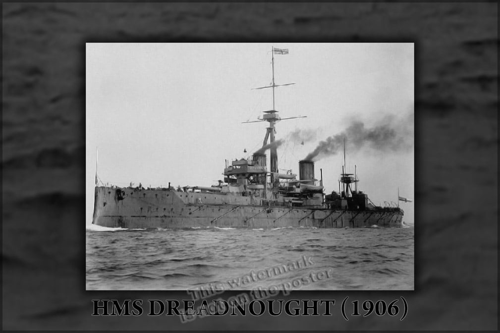 24"x36" Gallery Poster, HMS Dreadnought (1906) - Walmart.com