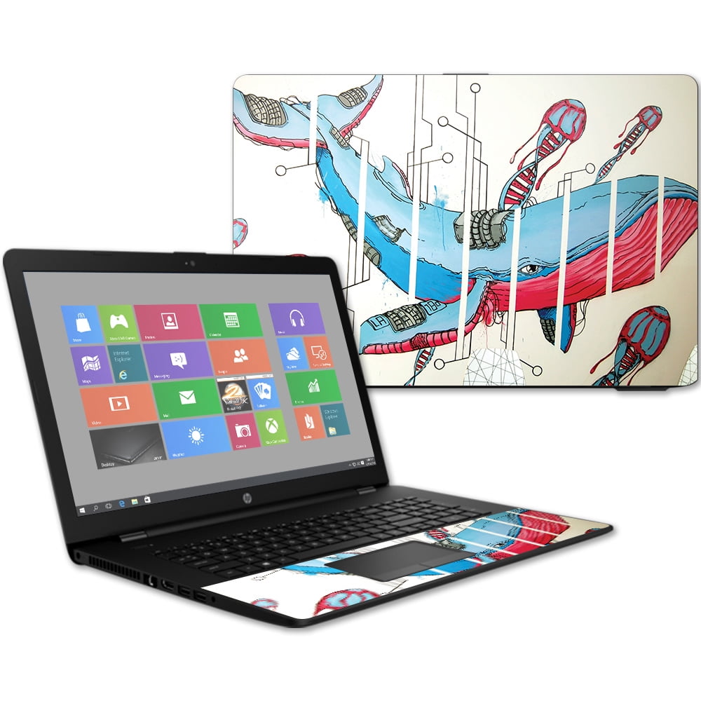 Skin Decal Wrap Compatible With HP 17t Laptop 17.3" (2017) Robo Whale ...