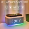 Fansbe Tech Vibrating Alarm Clock with Wireless Charger Bluetooth ...