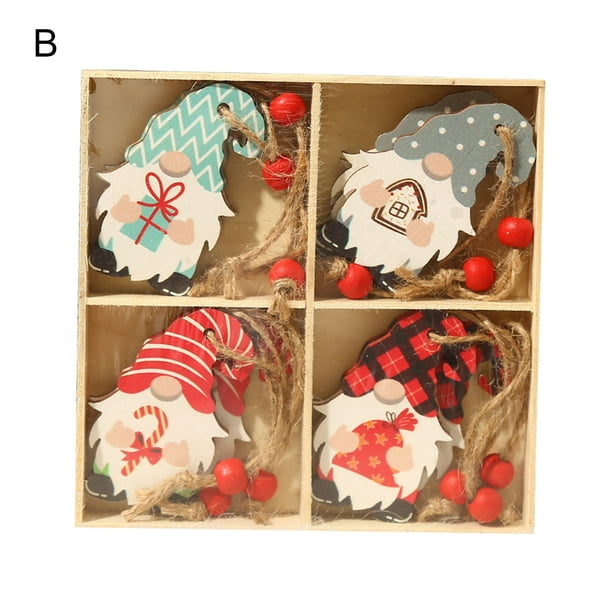 Opolski 12Pcs/ Set Wood Adorable Dwarf Shape Hanging Decor Cute ...
