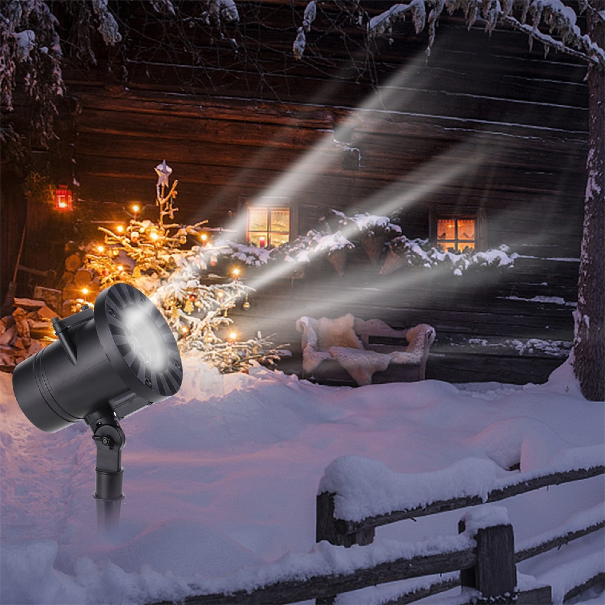 Snowfall LED Light Projector Christmas Projector Lights Rotating Snow ...