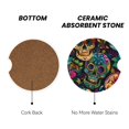 2pcs Ceramic Car Coasters Standard Size With Cork Base And Removal ...