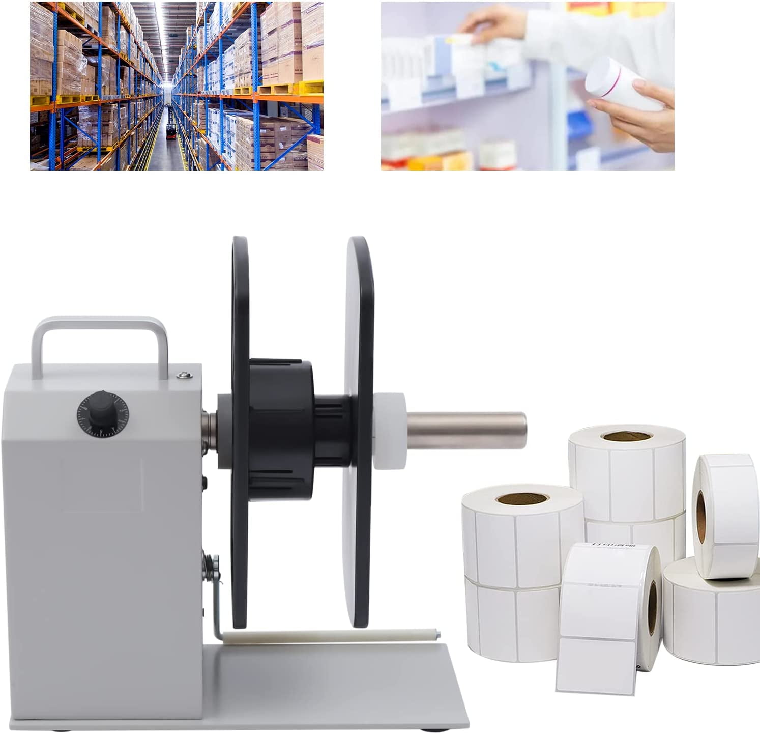 Miumaeov Label Tags Rewinder Automatic 1-3 Inch Core Automatic Label ...