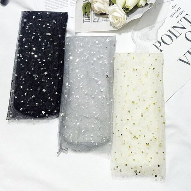 Xingzhi Women Girls Acrylic Glitter Stars Chic Mesh Socks Transparent ...
