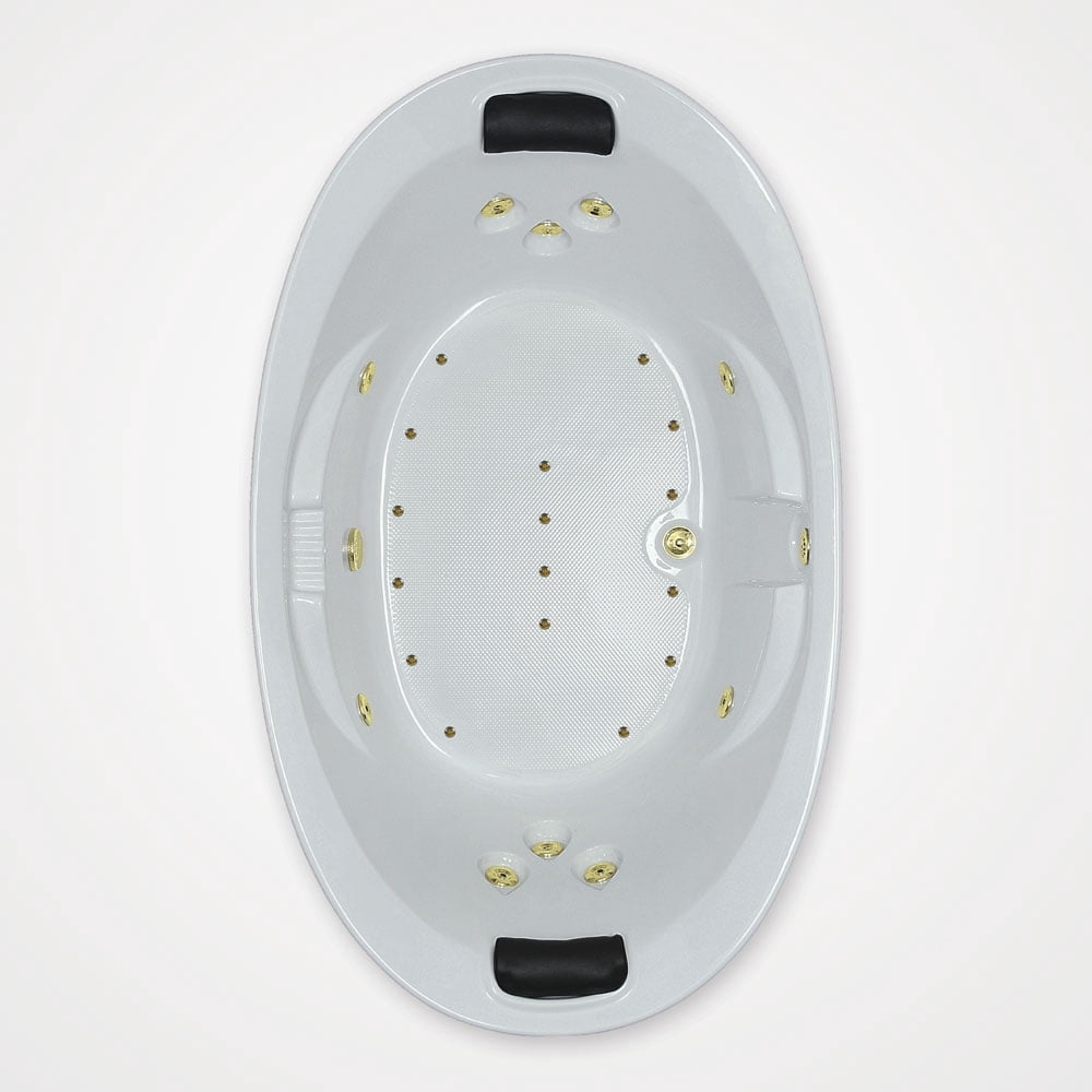 WaterTech Acrylic 73 in. x 44 in. Drop-In Whirlpool and Air Bath ...