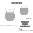 14.5"Dia Large Gray Round Plastic Planter with Drainage Hole & Plug ...