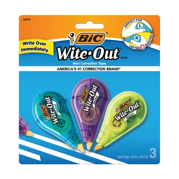 BIC Wite-Out EZ Correct Correction Tape, Dry Office Paper, 18-Pack ...