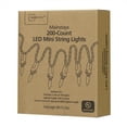 Mainstays 200-Count LED Mini Outdoor String Lights, with Brown Wire ...