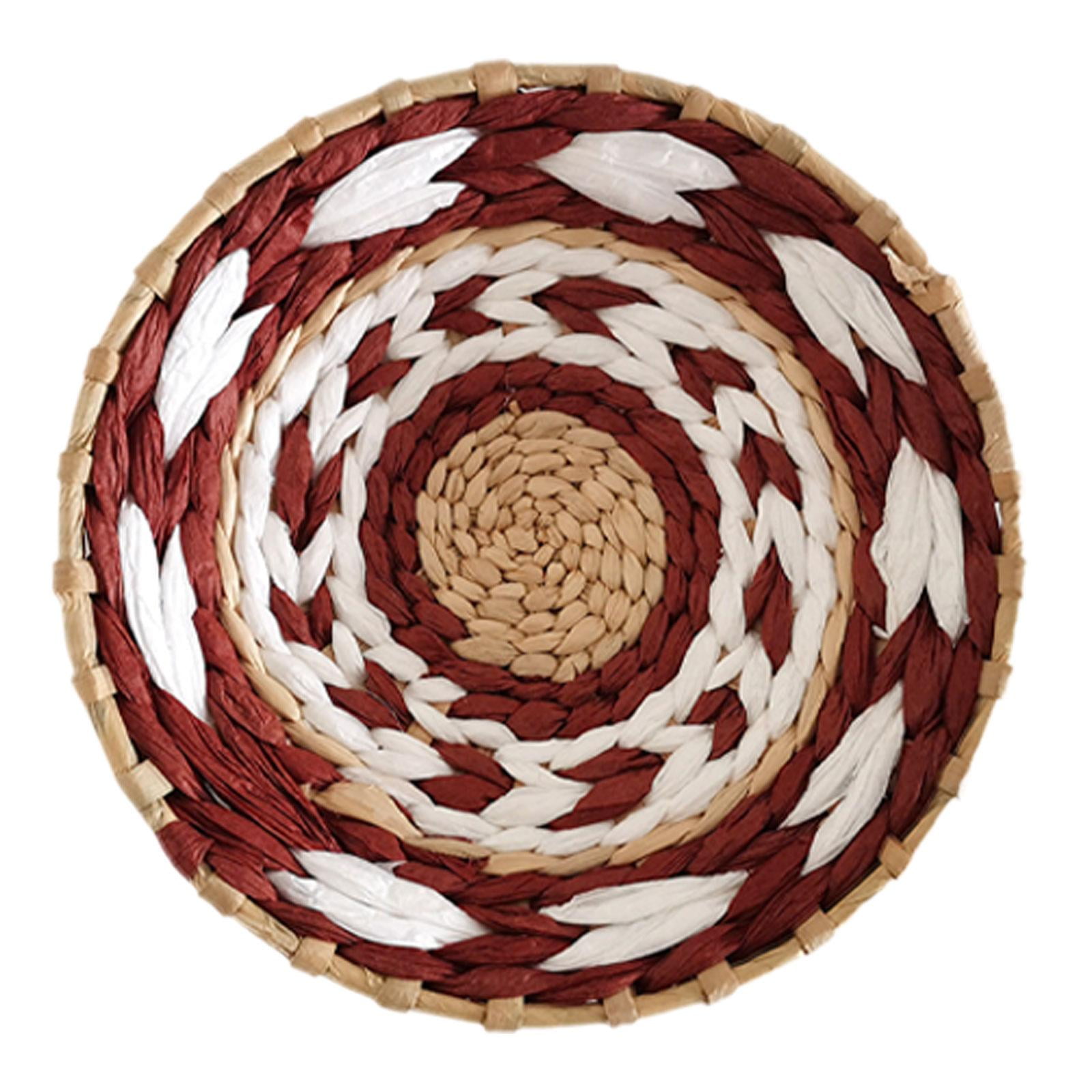 Natural Woven Basket Wall Decor Simple Handmade Hanging Baskets for ...