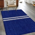 Area Rug 3x5ft Vertical White Stripes Area Rugs Washable Low Pile Floor ...