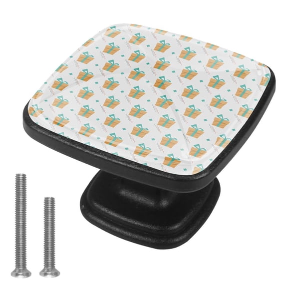 4 Pcs Cabinet Handle Drawer Pulls Cute Gifts Knobs with Screws Square ...