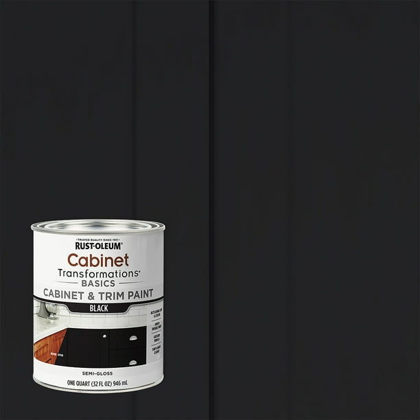 Black, Rust-Oleum Transformations Semi-Gloss Cabinet & Trim Paint ...