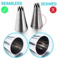 8Pcs Large Piping Tips Set,Stainless Steel Icing Tips with 20 ...