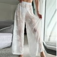 GYUJNB Women's Jacquard Chiffon High Waist Wide Leg Sun Protection ...