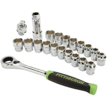 GearWrench 890040 39-Piece 1/4 in. and 3/8 in. Drive SAE/Metric Vortex ...