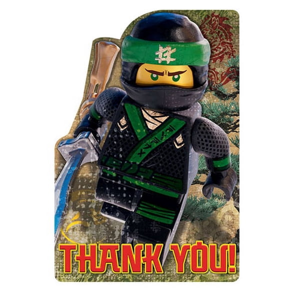 LEGO Ninjago Movie Thank You Notes, Includes 8 Colorful Cards with ...