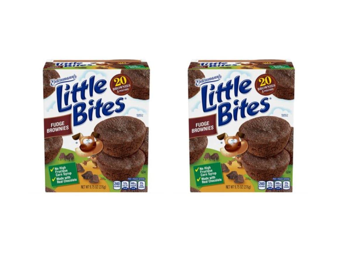 Entenmann's Little Bites Fudge Brownie Mini Muffins | 2 pack (10 ...