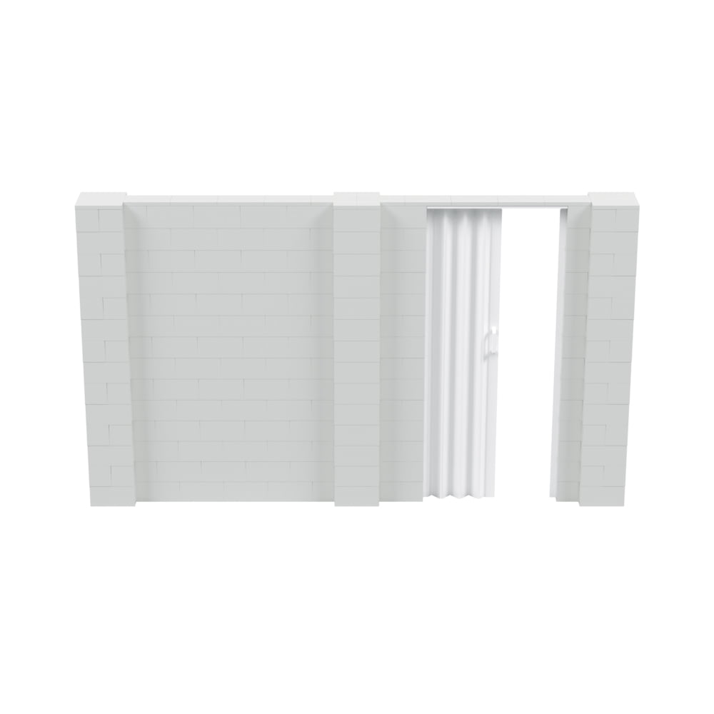 EverBlock 12’ x 7’ Wall Kit with Accordion Door | 3’ x 7’ Doorway ...