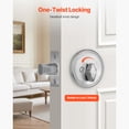 DECMAY Single Cylinder Round Deadbolt Lock - Satin Nickel Silver Zinc ...