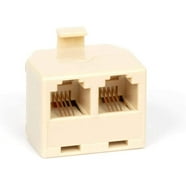 ELECTCHN Two Way Telephone Splitters RJ11 Male to Dual Female Cable ...