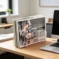 Bookends Iron Metal 3 Compartment Desktop File Organizer for Office ...