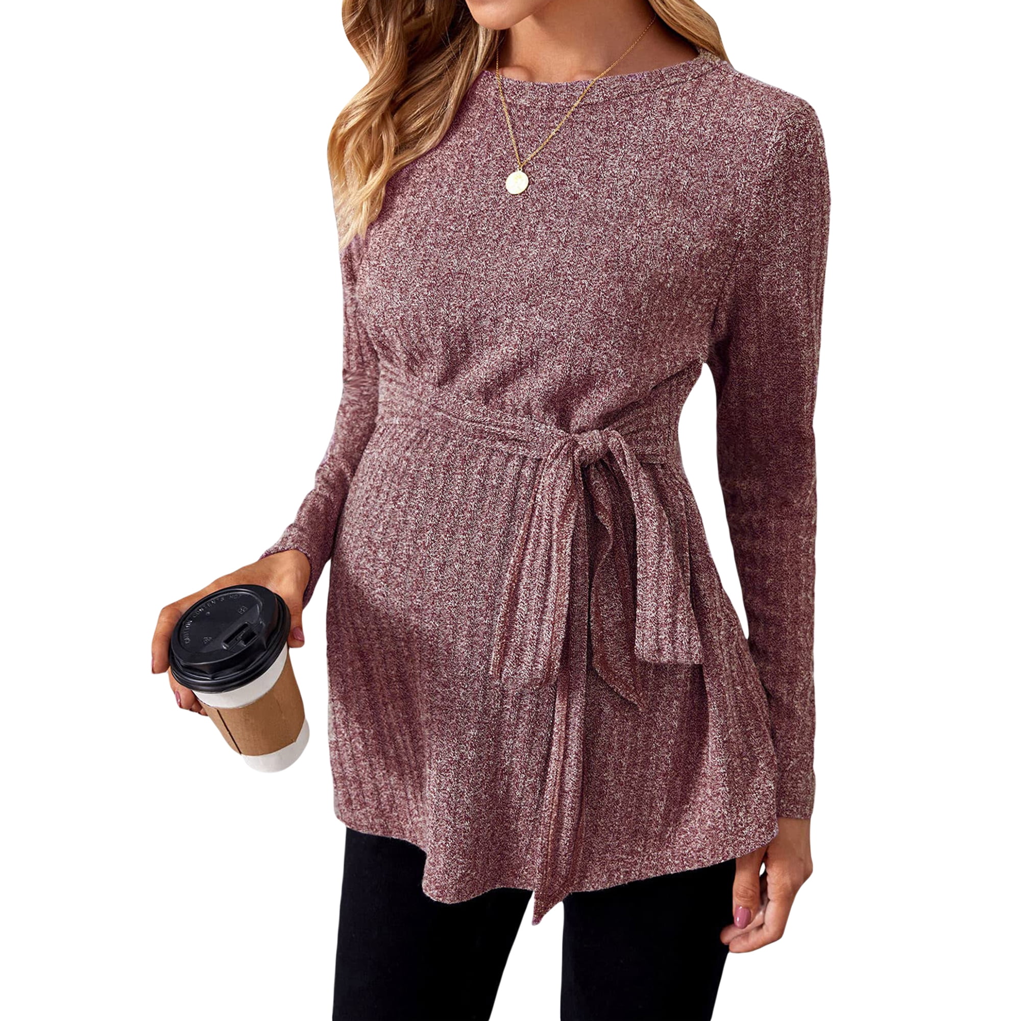 Click here for Xiaxaixu Maternity Long Sleeve Shirt Solid Color T... prices