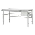 Studio Designs Metal Adjustable Height Split Top Drawing Table with 39. ...