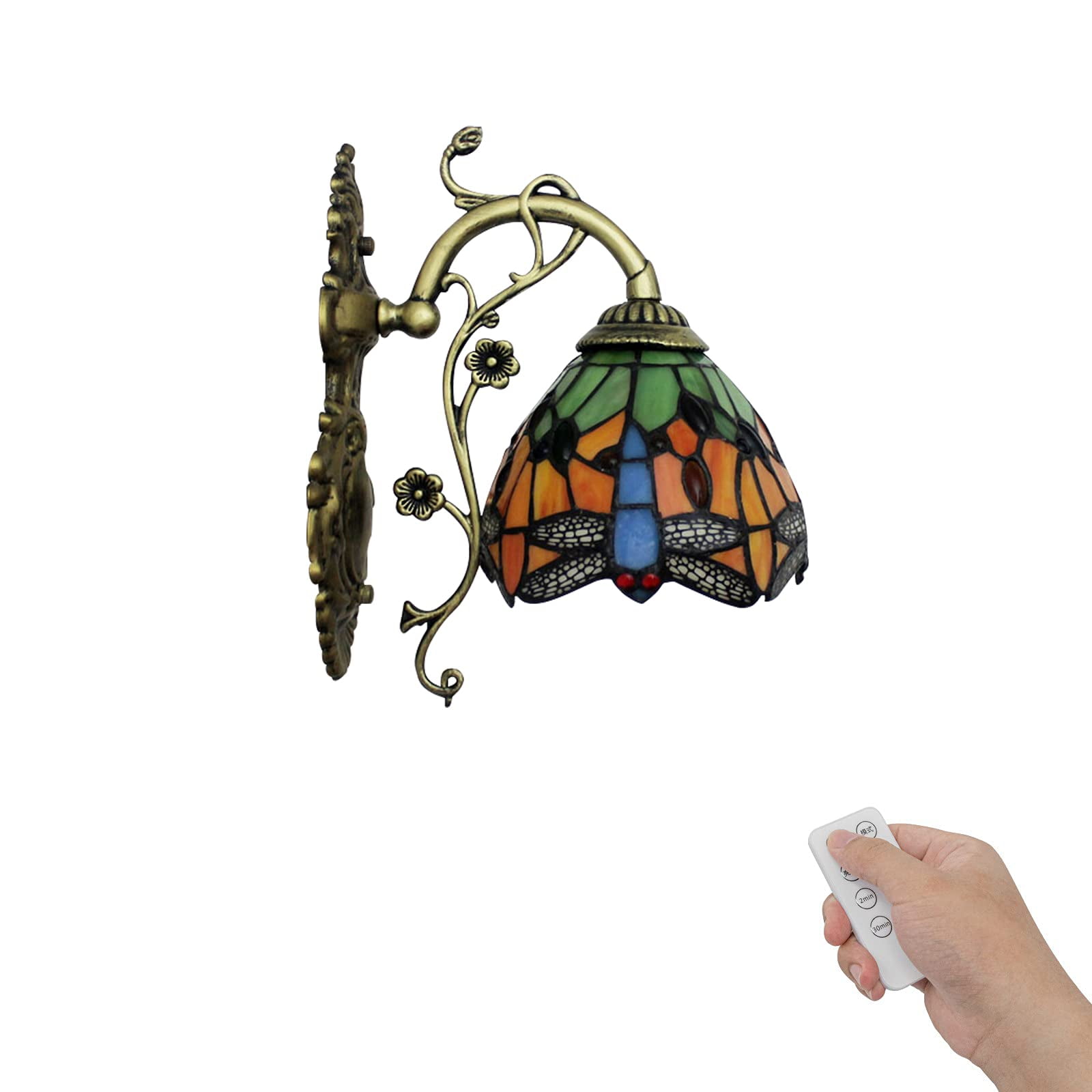 Click here for Fsliving Usb Charging Wireless Tiffany Wall Sconce... prices