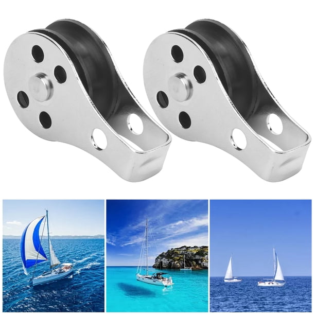 ANGGREK Rope Pulley With Nylon Sheave,2pcs Marine Boat Pulley Blocks ...